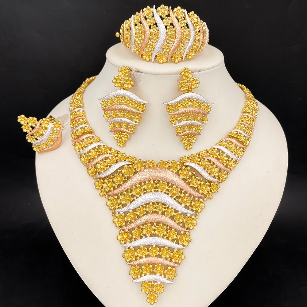 Adetoro Glamorous Party Jewelry Set | Gold Plated Statement Jewelry ...
